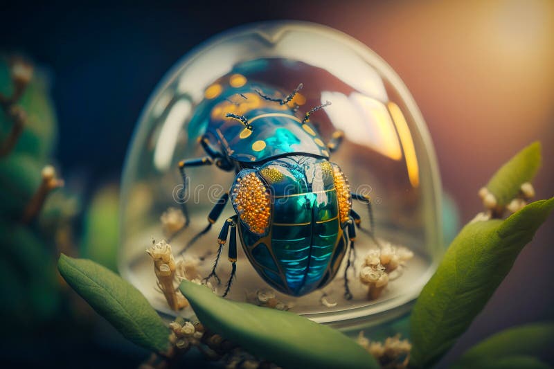 Insect Savior Biosphere, Close-up, Generative AI Stock Illustration ...