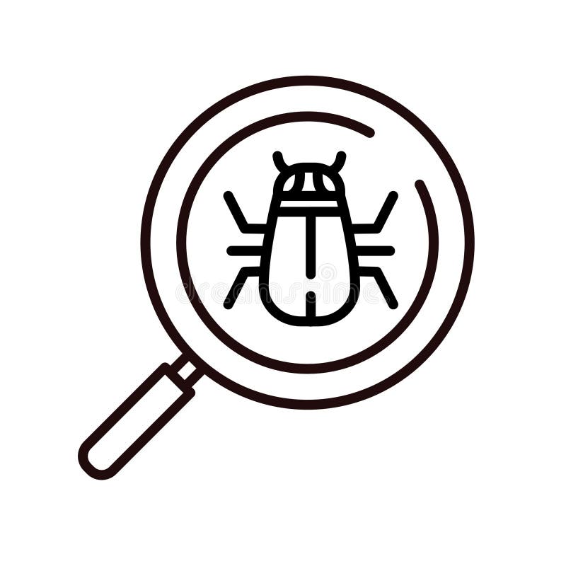 Insect Search, Infection - Vector Icon Stock Vector - Illustration of ...