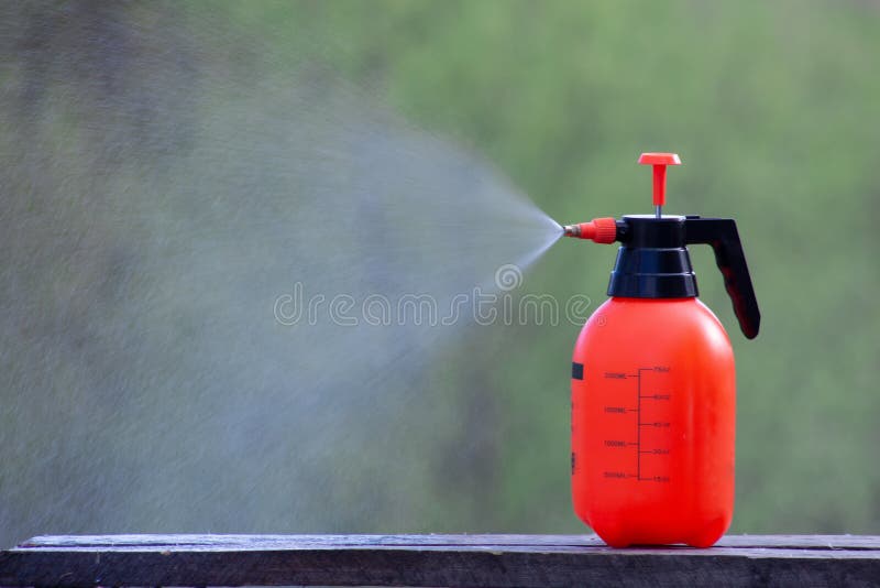 An Insect Sprayer Sprays Poison from Pests. Stock Image - Image of ...