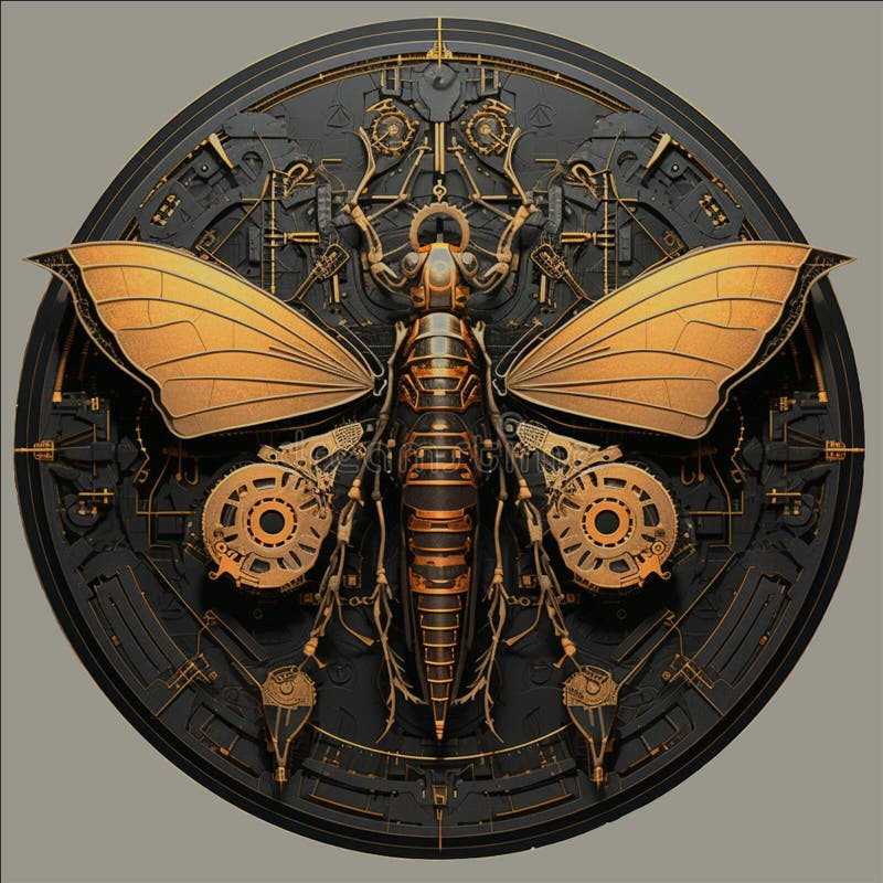 Insect Techno Fly on a Metal Plate. Stock Photo - Illustration of ...