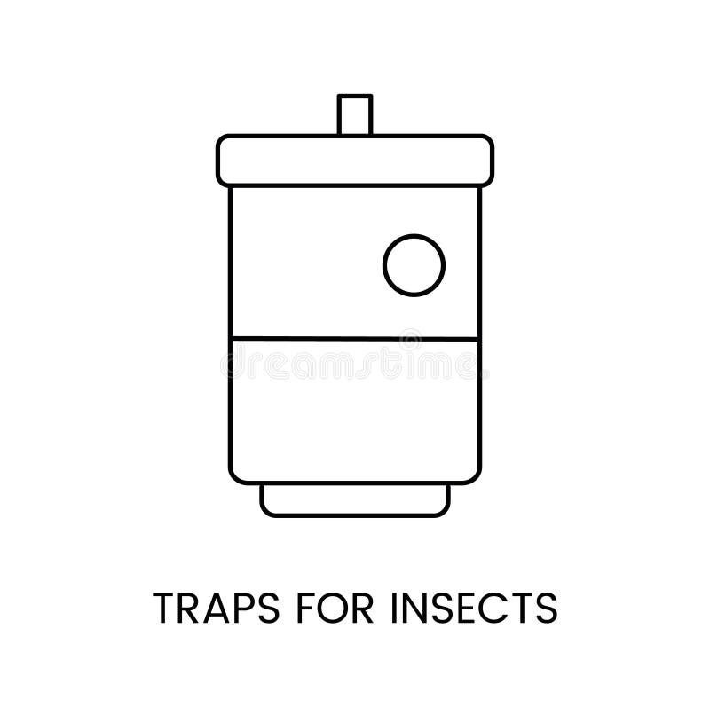 Insect Trap Line Icon, Vector Illustration of Beekeeping. Stock Vector ...
