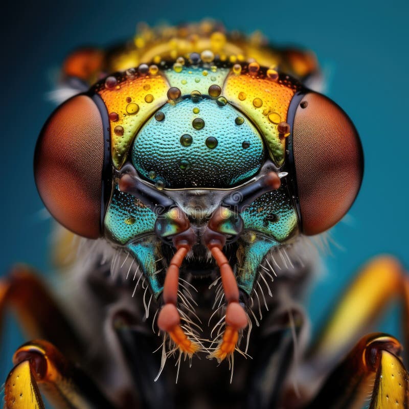 Insect Under the Microscope Stock Illustration - Illustration of spider ...