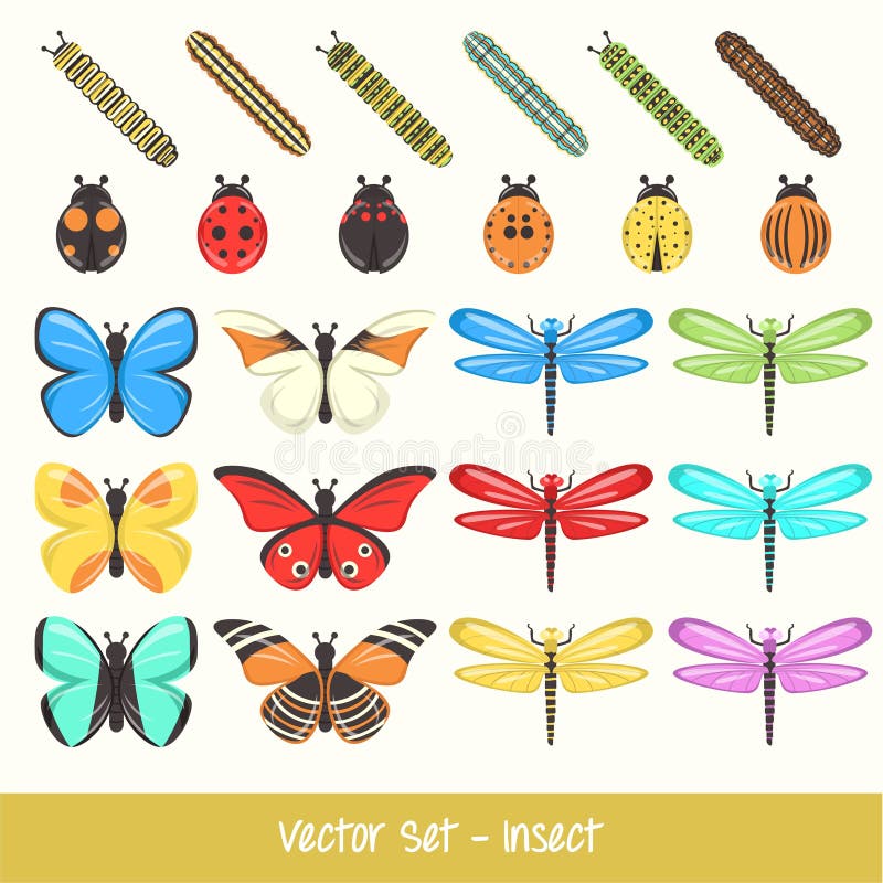 Set of insect vector stock vector. Illustration of tick - 6919696