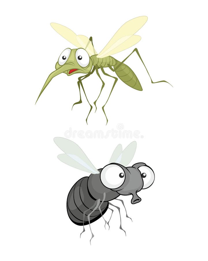 Insect, vlieg en mug vector illustratie. Illustration of vector - 45460000