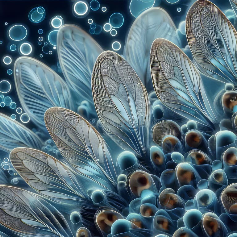 Insect Wing Delicate Translucent Structures with Intricate Micro Stock ...