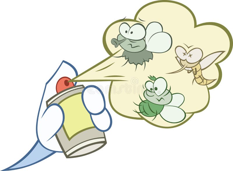 Insecticide is Killing Pests Stock Vector - Illustration of spray ...