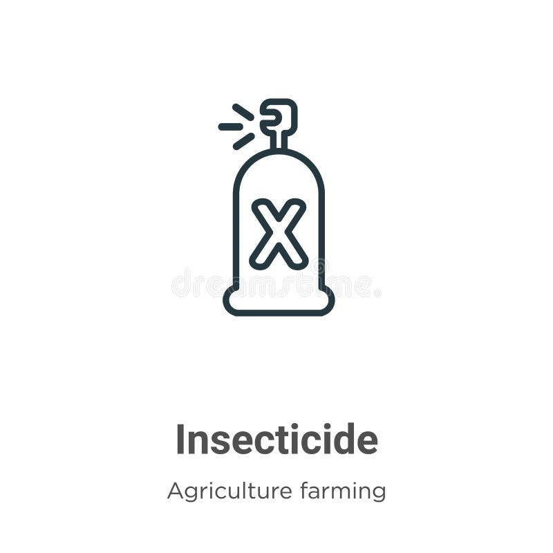 Insecticide Outline Vector Icon. Thin Line Black Insecticide Icon, Flat ...