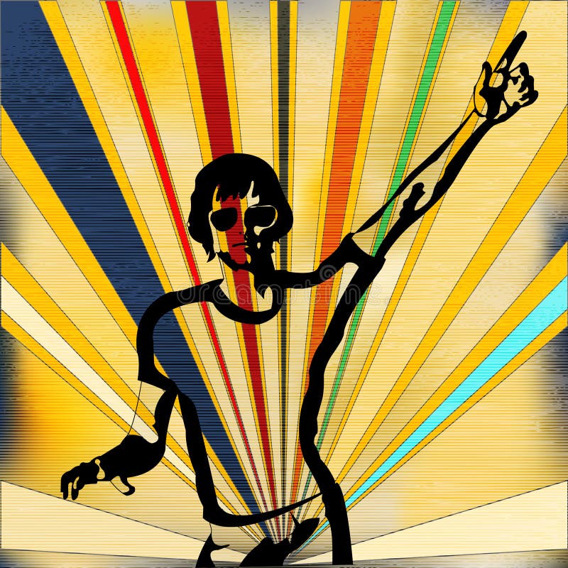 Insecto Retro Ajustado Do Estilo Do DJ Ilustração do Vetor - Ilustração ...