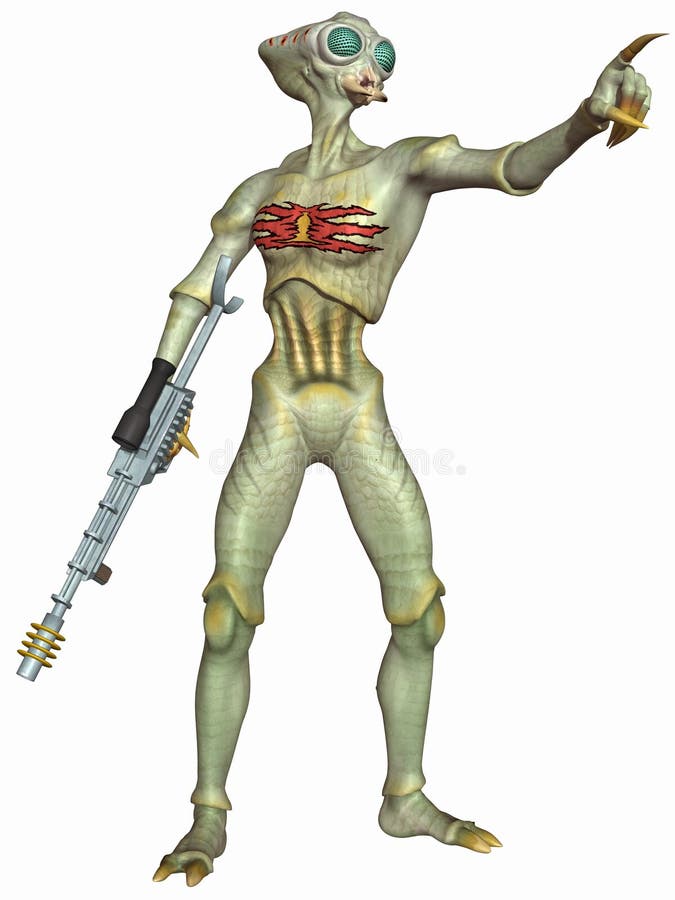 Insectoid - Fantasy Alien Figure Stock Illustration - Illustration of ...