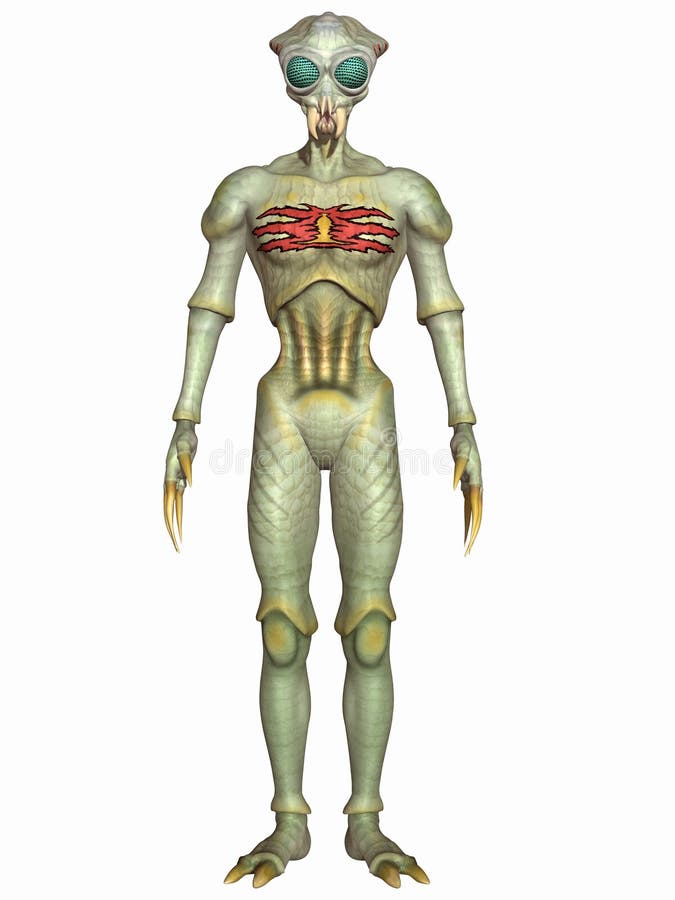 Insectoid - Fantasy Alien Figure Stock Illustration - Illustration of ...