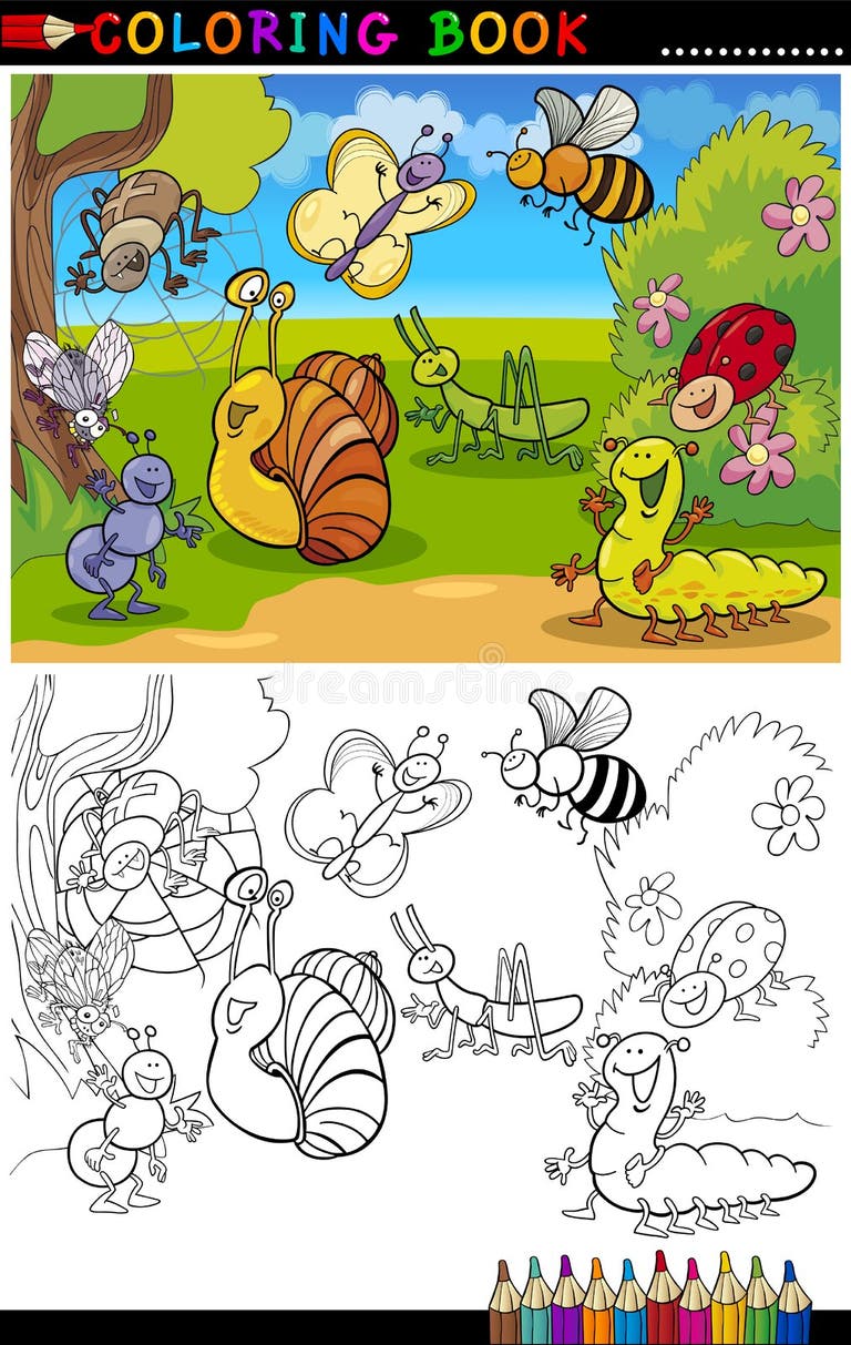 Insects Coloring Page Stock Illustrations – 1,803 Insects Coloring Page ...