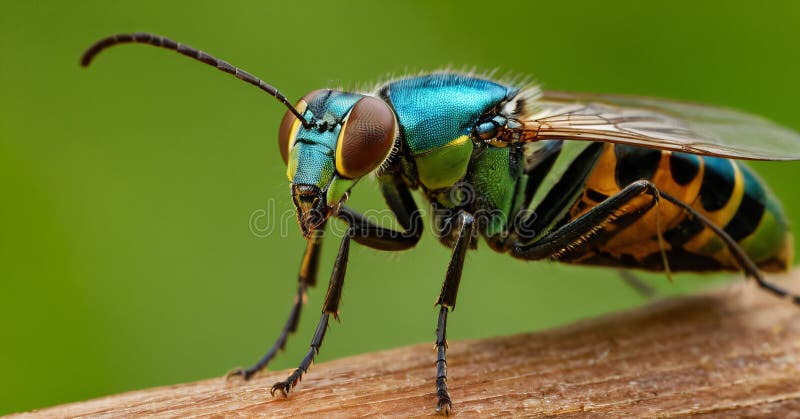 Insects Micro Photography Close Up Shots Stock Illustration ...