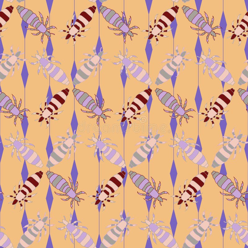 Insects seamless pattern stock vector. Illustration of cartoon - 289449493