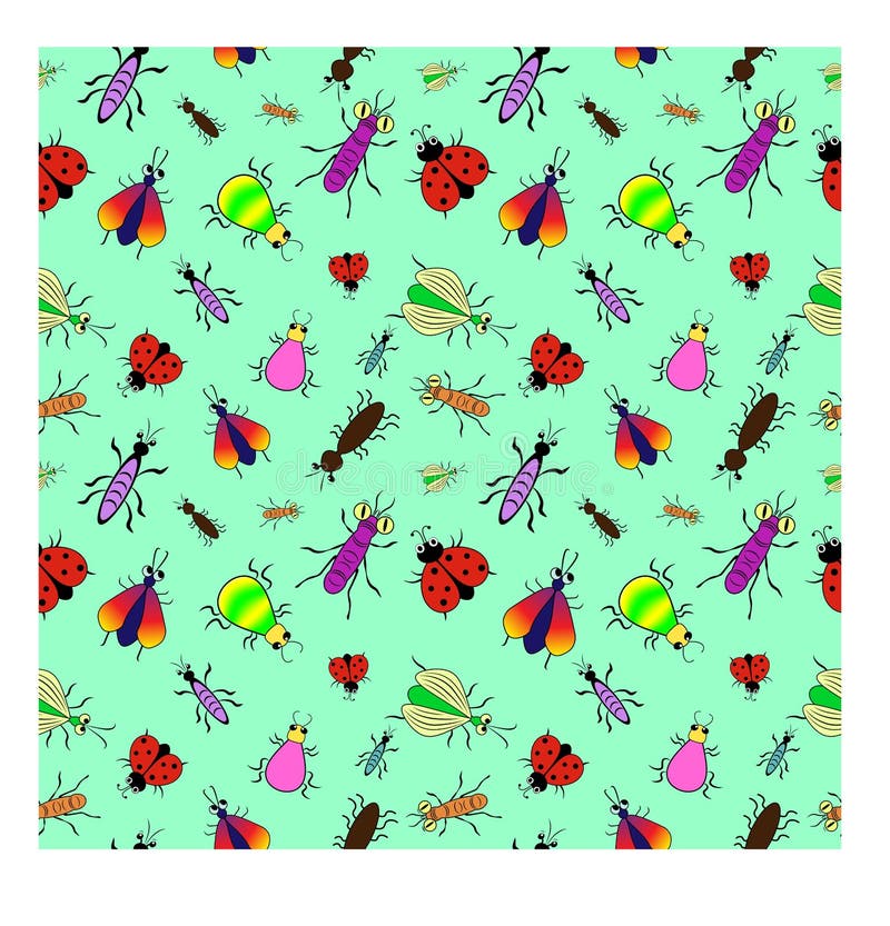 Multi Colored Bug Background Stock Illustrations – 111 Multi Colored ...