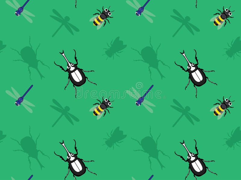 Insects Wallpaper 2 stock vector. Illustration of cartoon - 88239703