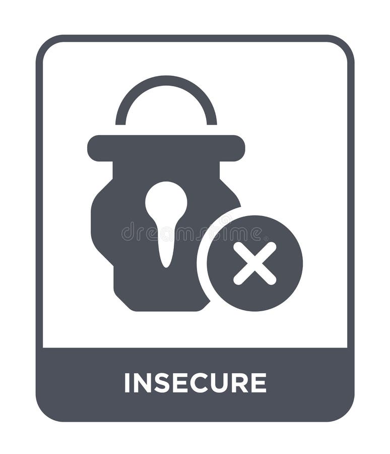 Insecure Vector Icon on White Background. Flat Vector Insecure Icon ...