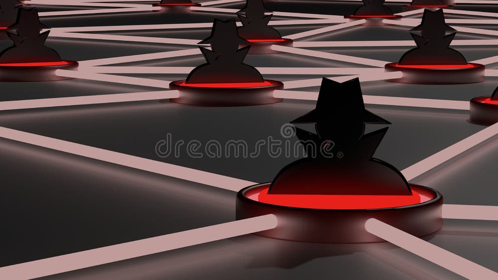 Insecure Network Cybersecurity Black Hat Network Stock Illustration ...