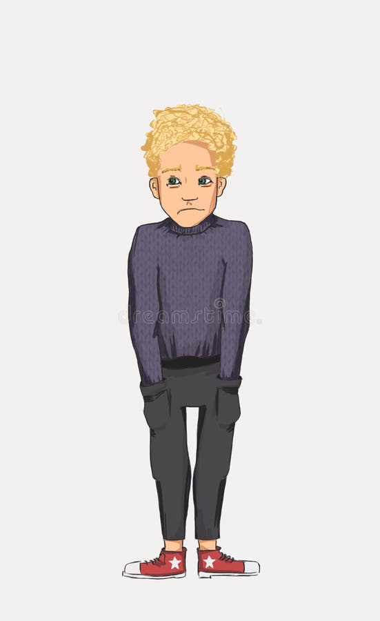 Insecure teenager stock illustration. Illustration of neobhodimosti ...