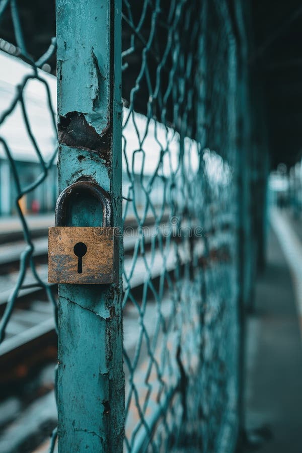 Insecurity Represented through a Broken Lock on a School Gate ...