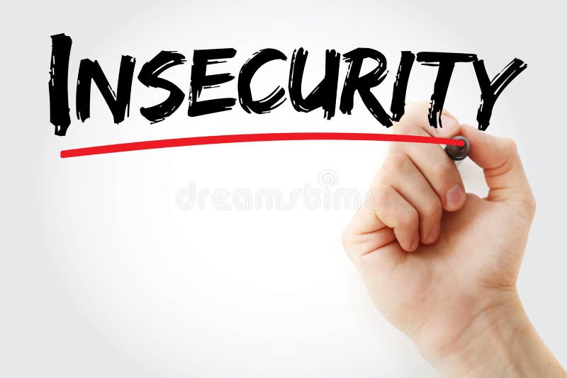 Insecurity Text with Marker Stock Image - Image of nervousness ...