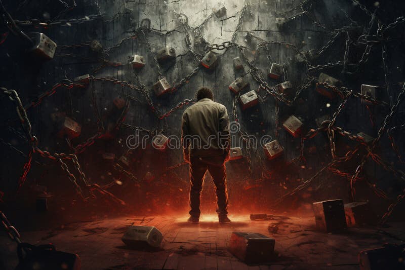 Insecurity and Uncertain Emotions. Human Negative Emotions Stock ...