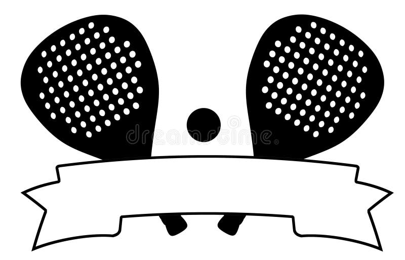 Icona Della Racchetta Di Paddle Tennis Illustrazione Di Vettore ...