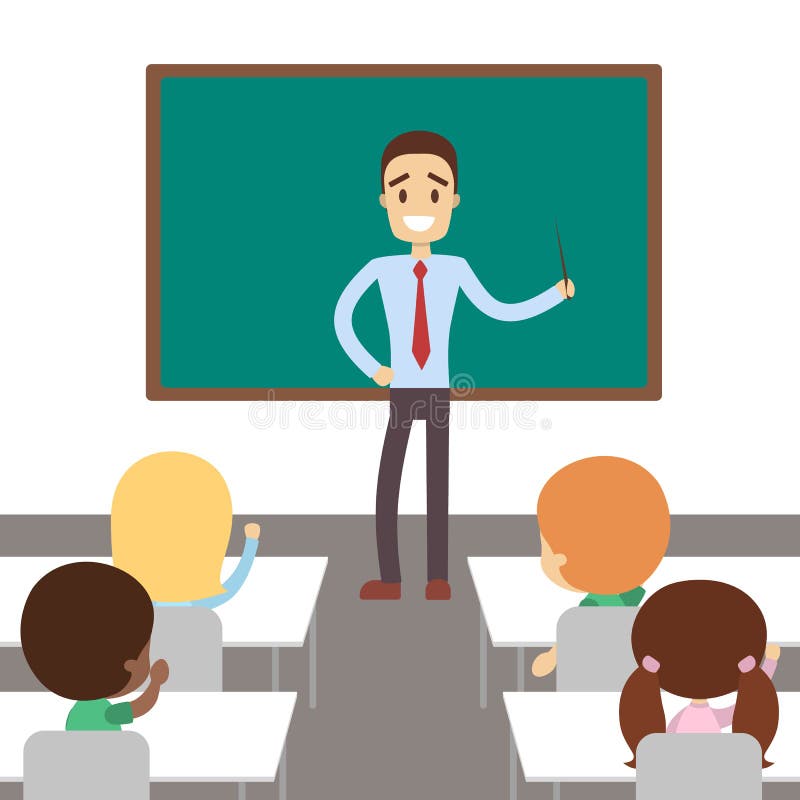 Insegnante in aula illustrazione vettoriale. Illustrazione di aula ...