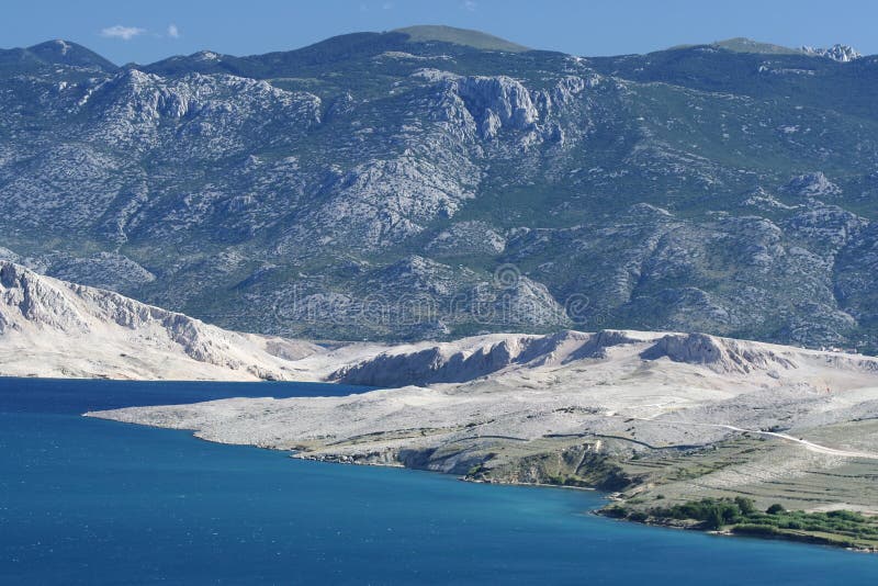 Insel PAG-Kroatien stockbild. Bild von strand, feiertag - 13738773