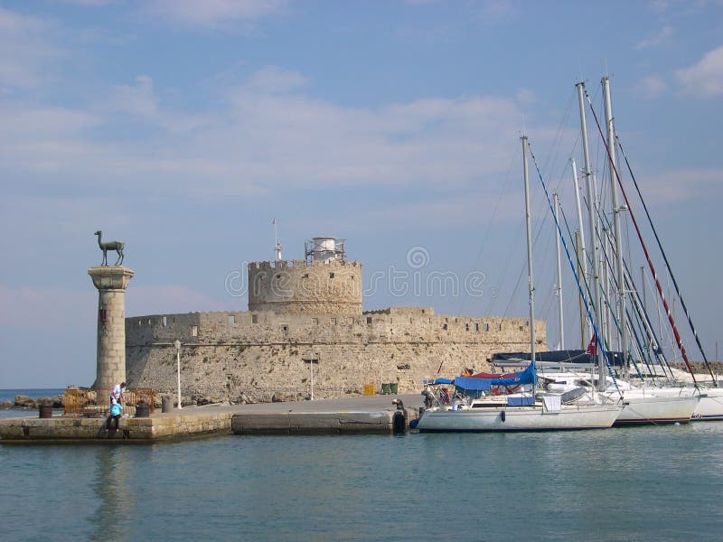 Insel von Rhodos stockbild. Bild von gebäude, griechenland - 601077