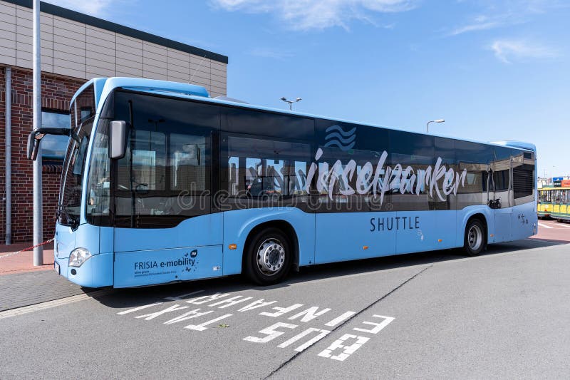 Inselparker shuttle bus editorial stock photo. Image of service - 291430883
