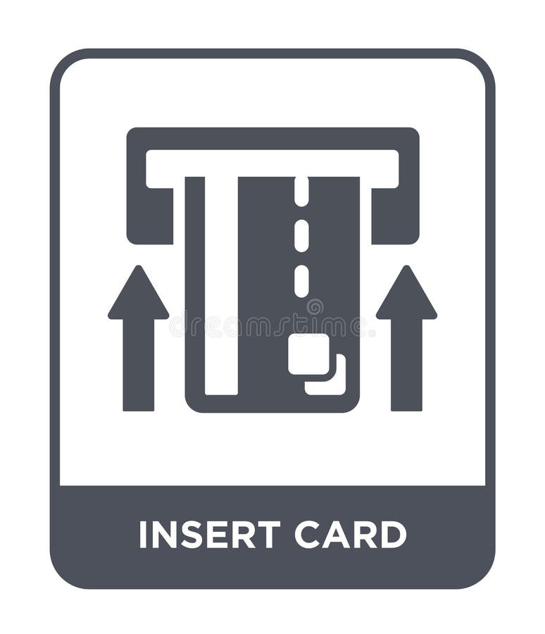 Insert Card Icon in Trendy Design Style. Insert Card Icon Isolated on ...