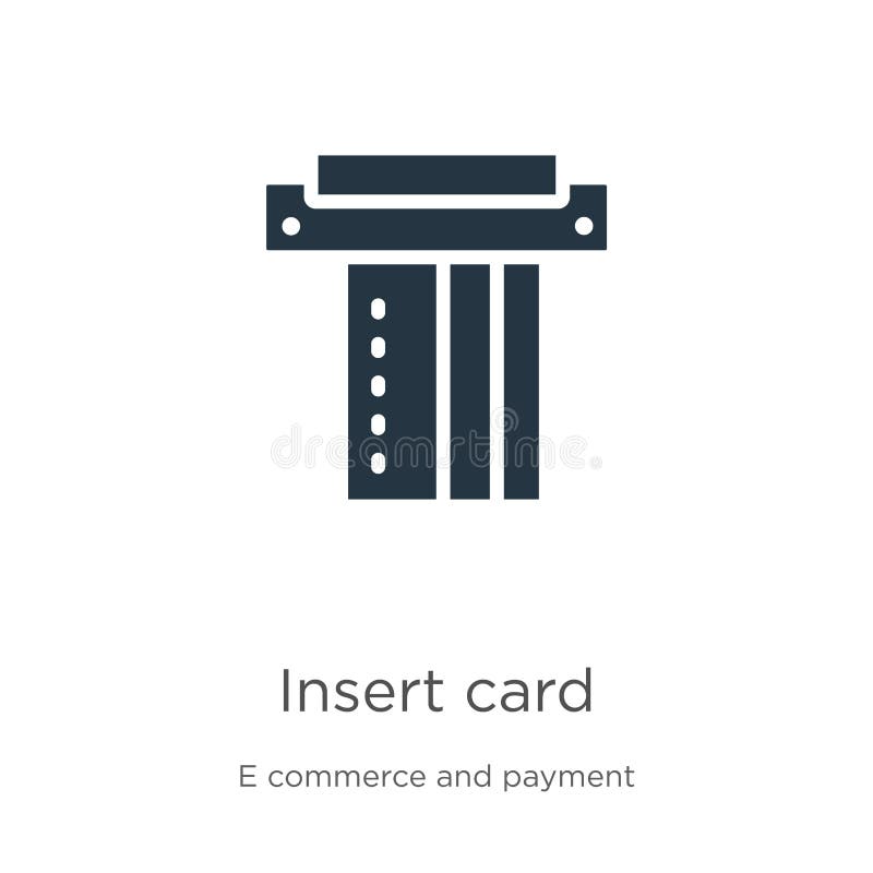 Insert Card Line Style Icon Stock Vector - Illustration of ecommerce ...