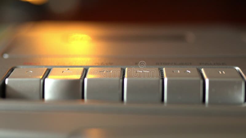 Insert VHS Cassette into VCR Player and Push Play Button Stock Video ...