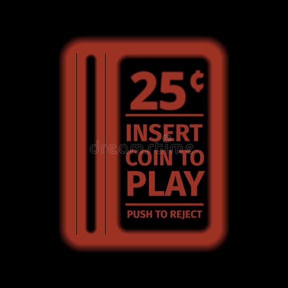 Arcade Machine Insert Coin Slot. Stock Vector - Illustration of slot ...