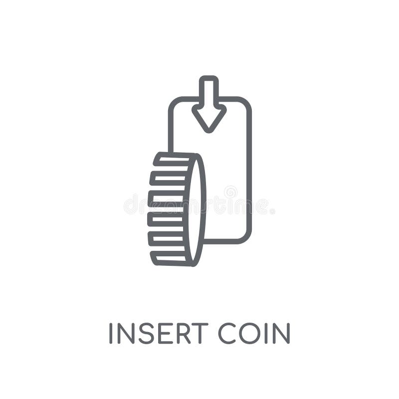 Insert Coin Linear Icon. Modern Outline Insert Coin Logo Concept Stock ...