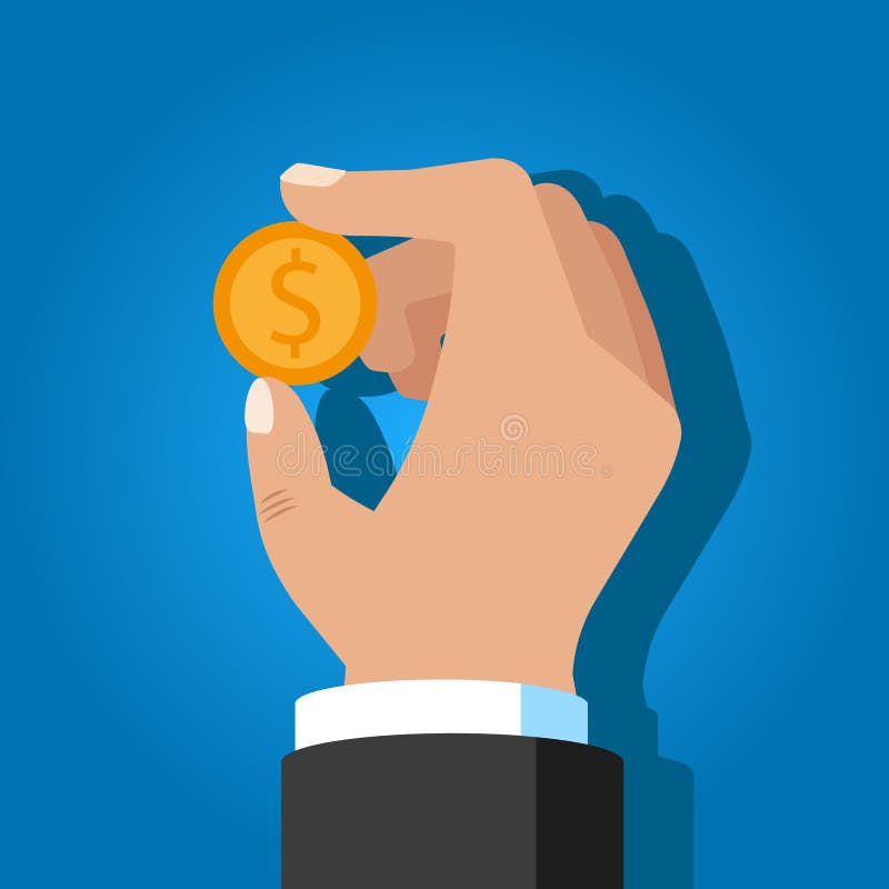 Insert Coin or Pay Money. Flat Vector Illustration. Stock Vector ...