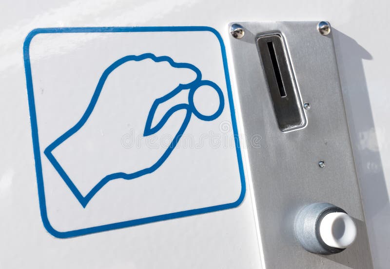 Insert coin stock photo. Image of laundry, lock, meter - 50010044