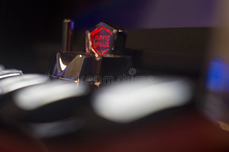 Insert coin slot machine stock image. Image of coin - 129231017