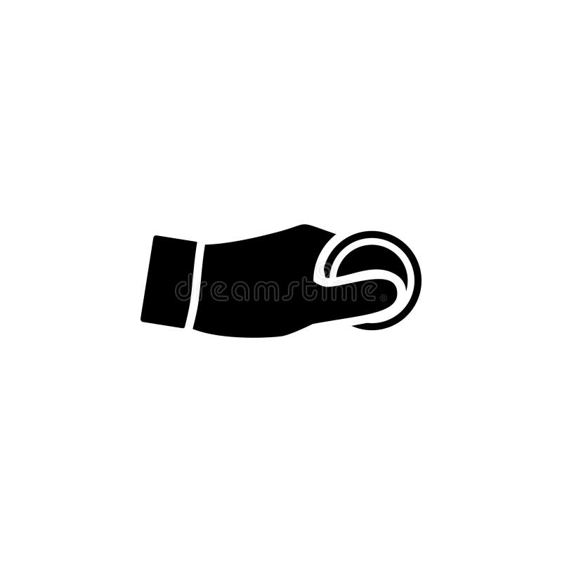 Insert Coin Token, Hand Pay Money Solid Flat Vector Icon Isolated on ...