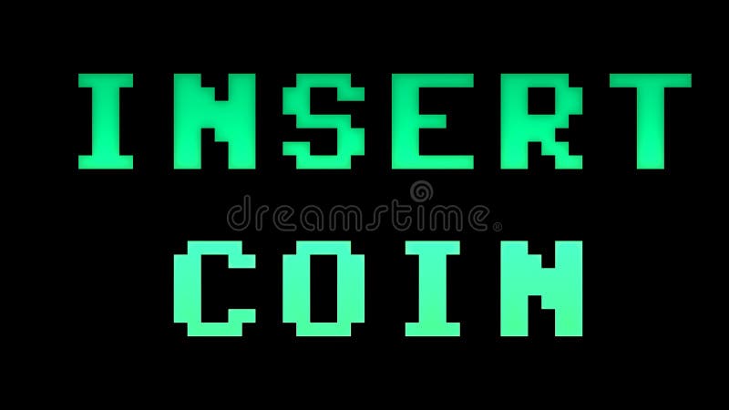 Insert Coin Line Style Icon Stock Vector - Illustration of token ...