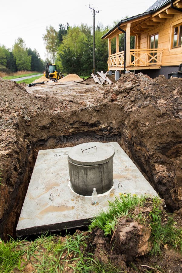 Insert Concrete Septic Septic Tank Stock Image - Image of clay ...