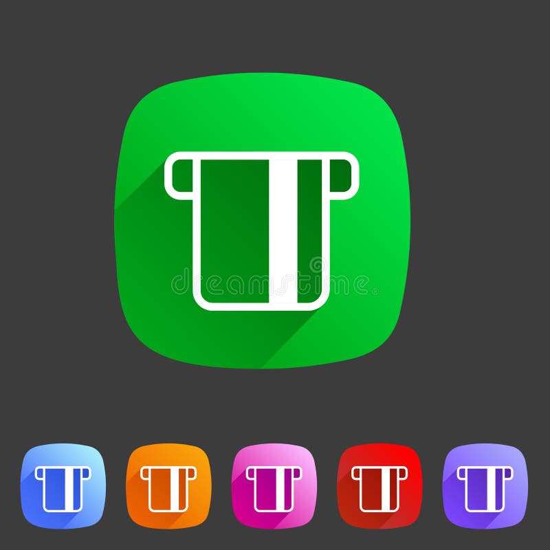 Insert Credit Card Icon Flat Web Sign Symbol Logo Label Set Stock ...