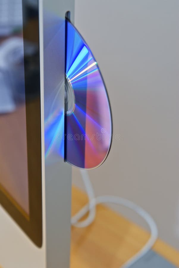 Insert DVD stock image. Image of tech, silver, apple, portable - 5371595
