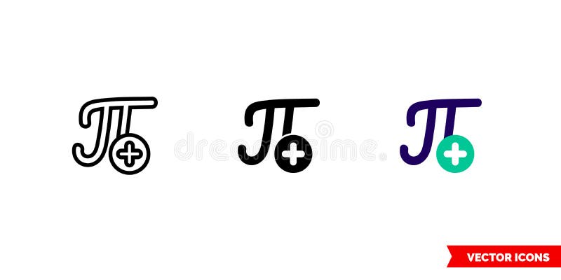 Insert Equation Icon of 3 Types. Isolated Vector Sign Symbol. Stock ...