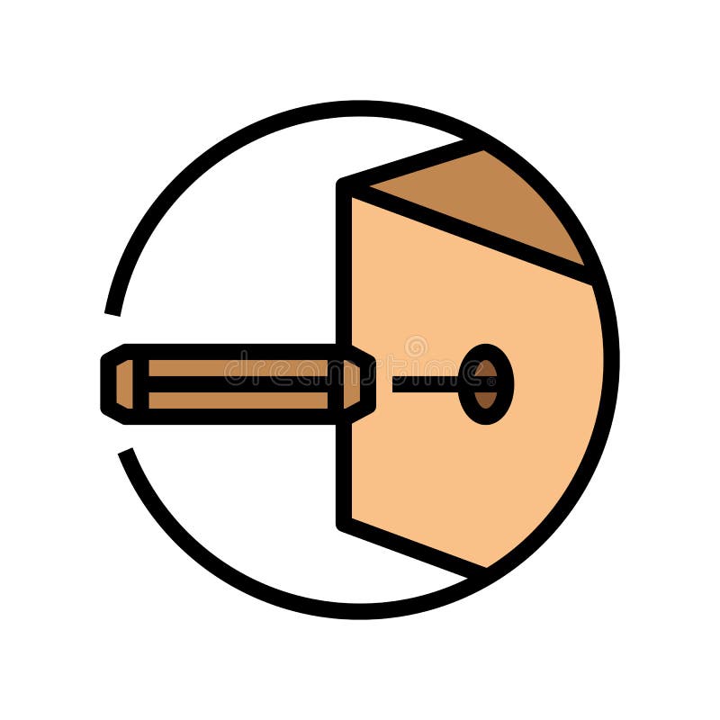 Insert Furniture Dowel Assembly Furniture Color Icon Vector