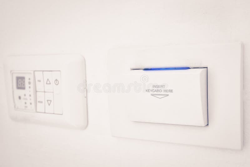 Insert Keycard Sign Electronic Lock on Wall for Open Switch Electronic ...
