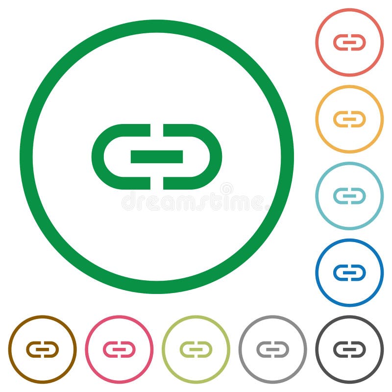 Insert Link Square Flat Multi Colored Icons Stock Vector - Illustration ...