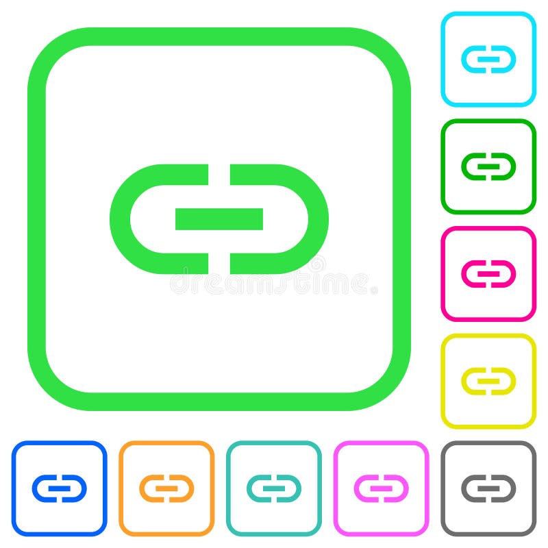 Insert Link Vivid Colored Flat Icons Stock Vector - Illustration of ...