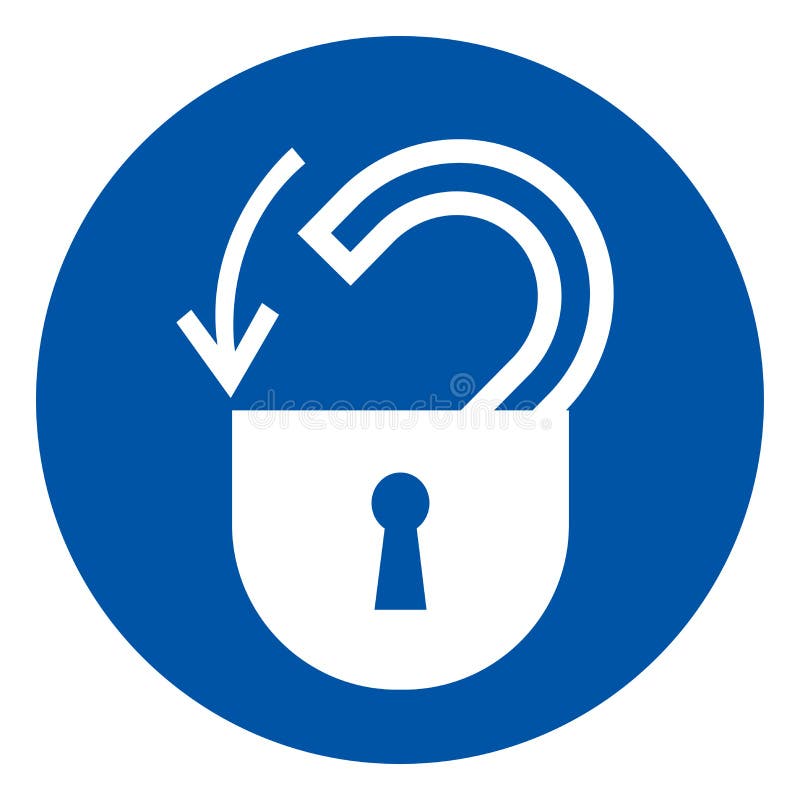 Insert Safety Lock Symbol Sign,Vector Illustration, Isolated on White ...