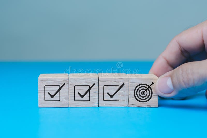 Insert the Wooden Cube with the Checkmark Symbol. Compliance and ...